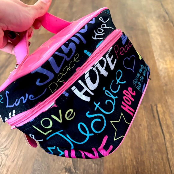 Justice | Bags | Y2k Scene Justice Peace Neon Pink Makeup Case | Poshmark